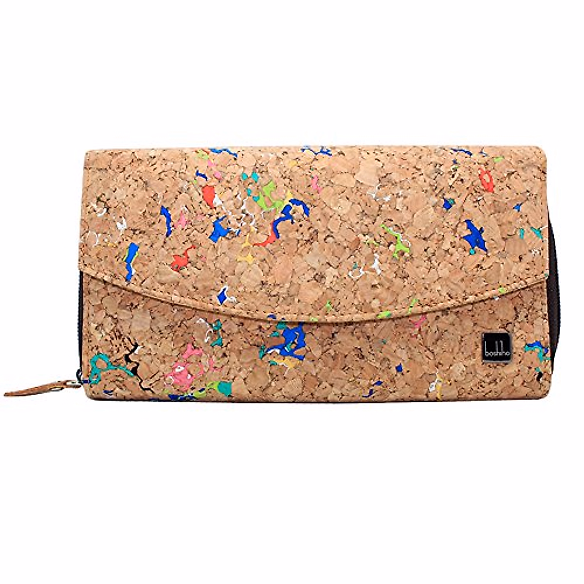 boshiho Natural Cork Wallet - Large Capacity Smart Phone Long Clutch Purse for Women Vegan Gift (Cork 1)