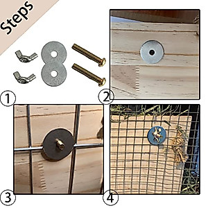 MUYG Rabbit Hay Feeder Bunny Wooden Hays Rack Small Animals Manger Grass Holder Less Wasted Food Dispenser for Guinea Pig Chinchilla 9.4''x5.7''(10Pcs)