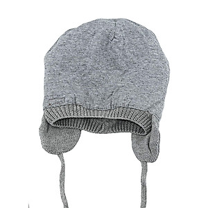 Bestjybt Baby Hat Cute Bear Infant Toddler Earflap Fleece Lined Beanie Warm Caps for Fall Winter (Grey-B, 0-6 Months)