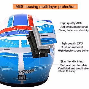 DOT Certified Youth Offroad Bluetooth Motorcycle Helmet Motocross Full Face Helmet Adult Men and Women Dirt Bike ATV Dirt Bike Motorcycle Helmet with Visor -I-Small