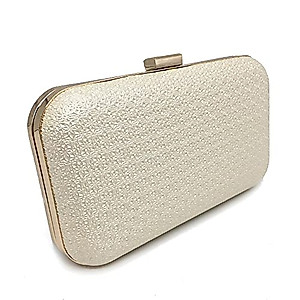 ZLXDP Women Handbag Clutch Crystal Evening Bag Flower Embroidery Wedding Bag Purse Party Bag Chain