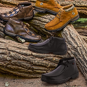 Twisted X Men's Chukka Driving Moc, Moc Toe, Soft Black, 11.5 M