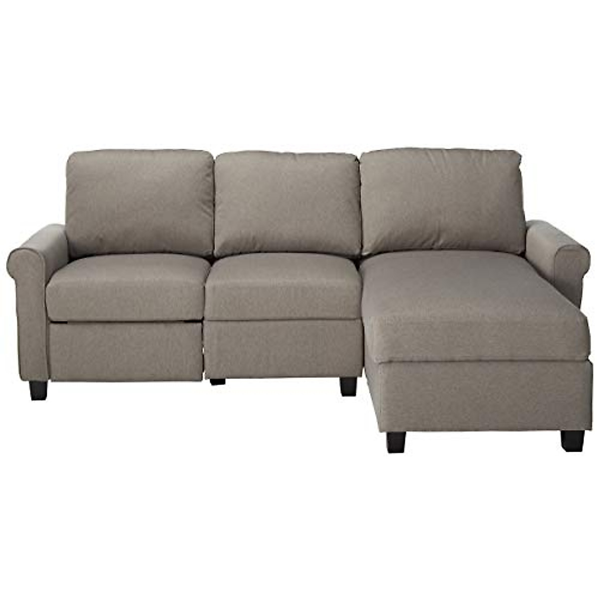 Serta Copenhagen Reclining Sectional with Right Storage Chaise - Gray
