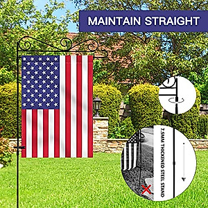YEAHOME Garden Flag Holder Stand, Metal Powder-Coated Flagpole Premium Yard Flag Holder Weather-Proof for American Flag, Garden Flag, Outdoor Garden Decor