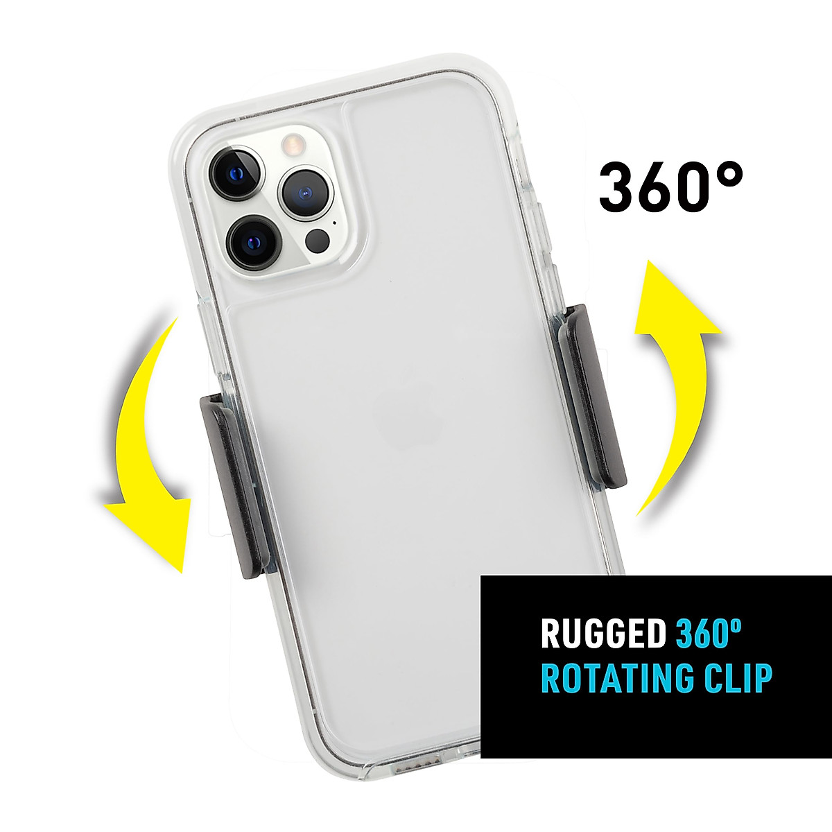 Nite Ize Squeeze Clippable Phone Holder - Cell Phone Accessories with Universal Design - Compatible with iPhones & Samsung Phones - Easy-to-Squeeze Clippable Phone Holder with 360 Rotating Clip