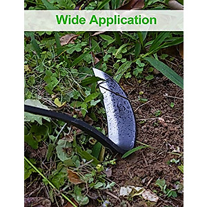 Japanese Weeding Sickle Hoe, 17" Gardening Hand Weeder Nejiri Kama Blade Tool Digging and Cutting Weed Remover, High-Carbon Steel One-Piece Molding with Hard Wood Handle, Very Sharp Edge Quick Work