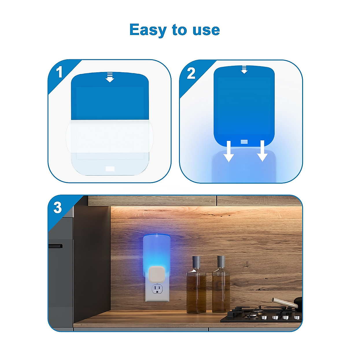 10 Pcs Refill Cartridges for Raid Essentials and for Stem Flying Insect Light Trap, Replacement Glue Card Compatible with Wondercide Indoor Plug-in Blue Light Trap for Fly Bug Mosquito Gnat