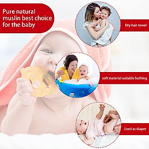 Huukeay 8 Pieces Muslin Burp Cloth Baby Bandana Drool Bibs Set Soft Baby Muslin Washcloths Adjustable Baby Scarf Bibs 6-Layer Absorbent Burp Towels for Baby Infant Newborn Teething and Drooling