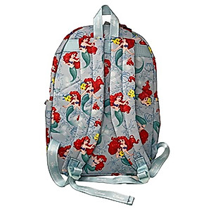 Disney The Little Mermaid Ariel All Over Print 16 Inch Backpack Multicolor