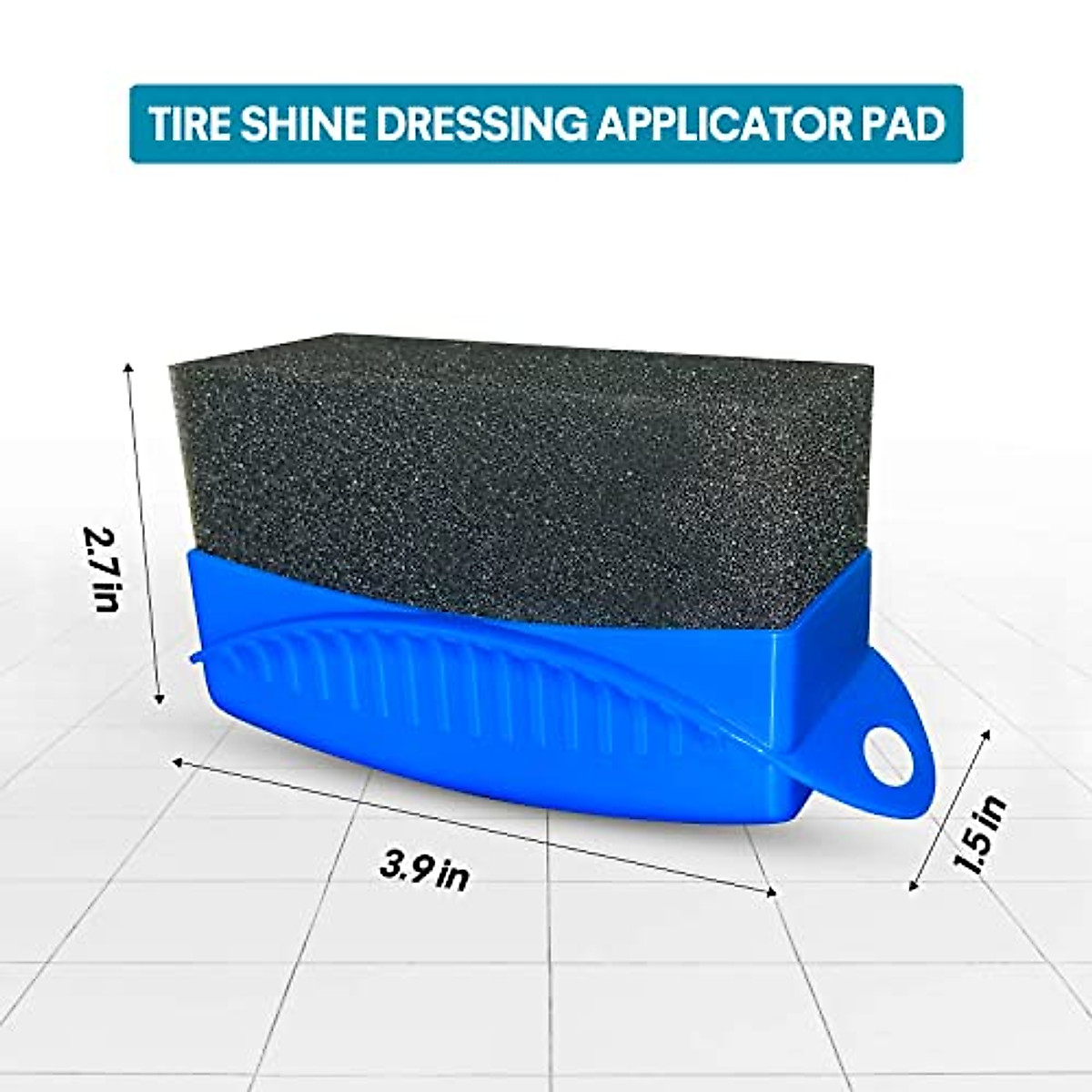 Tire Shine Dressing Applicator Pad, Tire Foam Applicator Sponges Contour Tire Wheel Shine Car Cleaning, Reusable Tire Sponges Applicator Pads Tire Wax Wipe with Lid