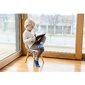 UrbanMod Kids Mid Century Style Furniture, Modern White Table Set, Round Table with Two (2) ABS Easy-Clean Chairs Highest Strength Capacity (330lbs) - Safer Chair Height