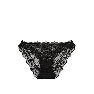 Victoria's Secret Dream Angels Lace Cheekini Panty, Underwear for Women, Black (M)