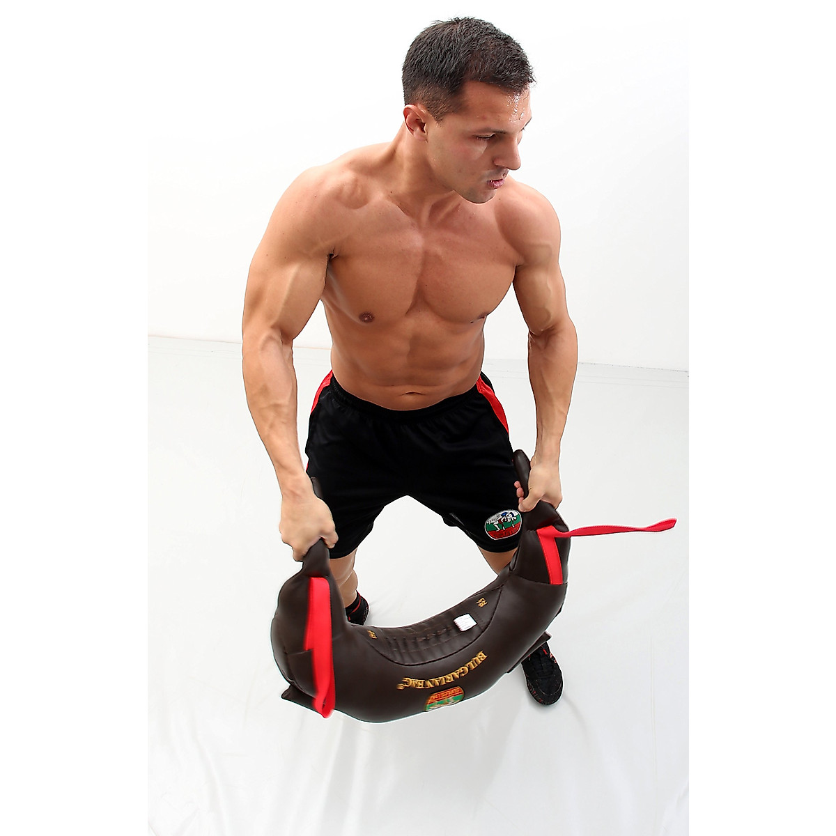 Bulgarian Bag - Genuine Leather (30 lb.) (Fitness, Crossfit, Wrestling, Judo, Grappling, Functional Training, MMA, Sandbag), Medium