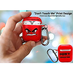 Redx1 Airpod Case Compatible with AirPods 2/1,Airpods Protective Hard Case Cover,Airpod Case for Women Girls Teen, (Angry face)