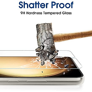 amFilm [2+2 Pack OneTouch Tempered Glass Screen Protector for Samsung Galaxy S23+/S23 Plus 6.6 Inch with Camera Lens Protector, 9H Hardness, Easy Installation and Bubble Free.