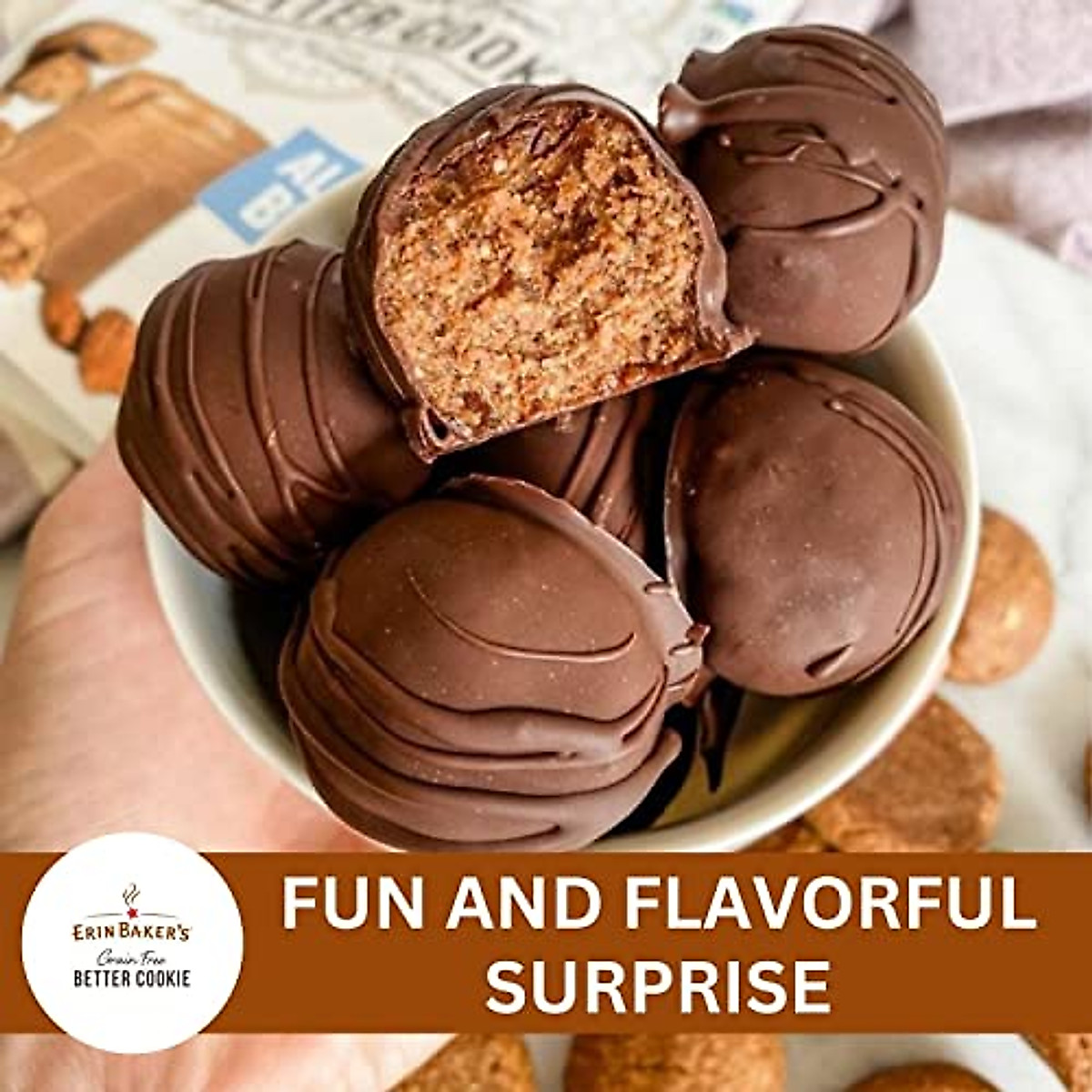 Erin Baker's Breakfast Cookies, Peanut Butter Chocolate, Whole Grain, Non-GMO, 3-ounce (Pack of 12)