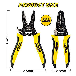 DOWELL 10-22 AWG Wire Stripper Cutter Wire Stripping Tool And Multi-Function Hand Tool，Professional Handle Design And Refined Craftsmanship.