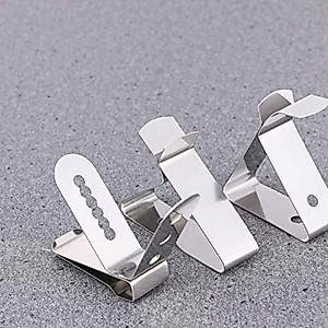 Yardwe 6pcs Thermometer Holder Stainless Steel Pot Clip Pan Clips Probe Holder Kitchen Tool for Fryer Coffee Table (Silver)