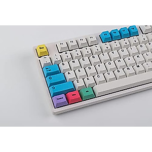 KOKOYAKA Dye Sublimation Keycaps | Cherry Profile for Custom Merchanical Keyboard | 139 Keys (Chalk)