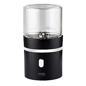 Spacenight Electric Herb Grinder, USB-Rechargeable, 1.7oz Glass Herb Chamber - Ideal for Everyday Carry
