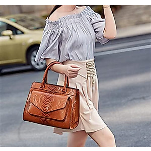 LDCHNH European and American Style Ladies Messenger Shoulder Bag Handbag Women Tote Bag (Color : D, Size : 30cm X 14cm X 25cm)