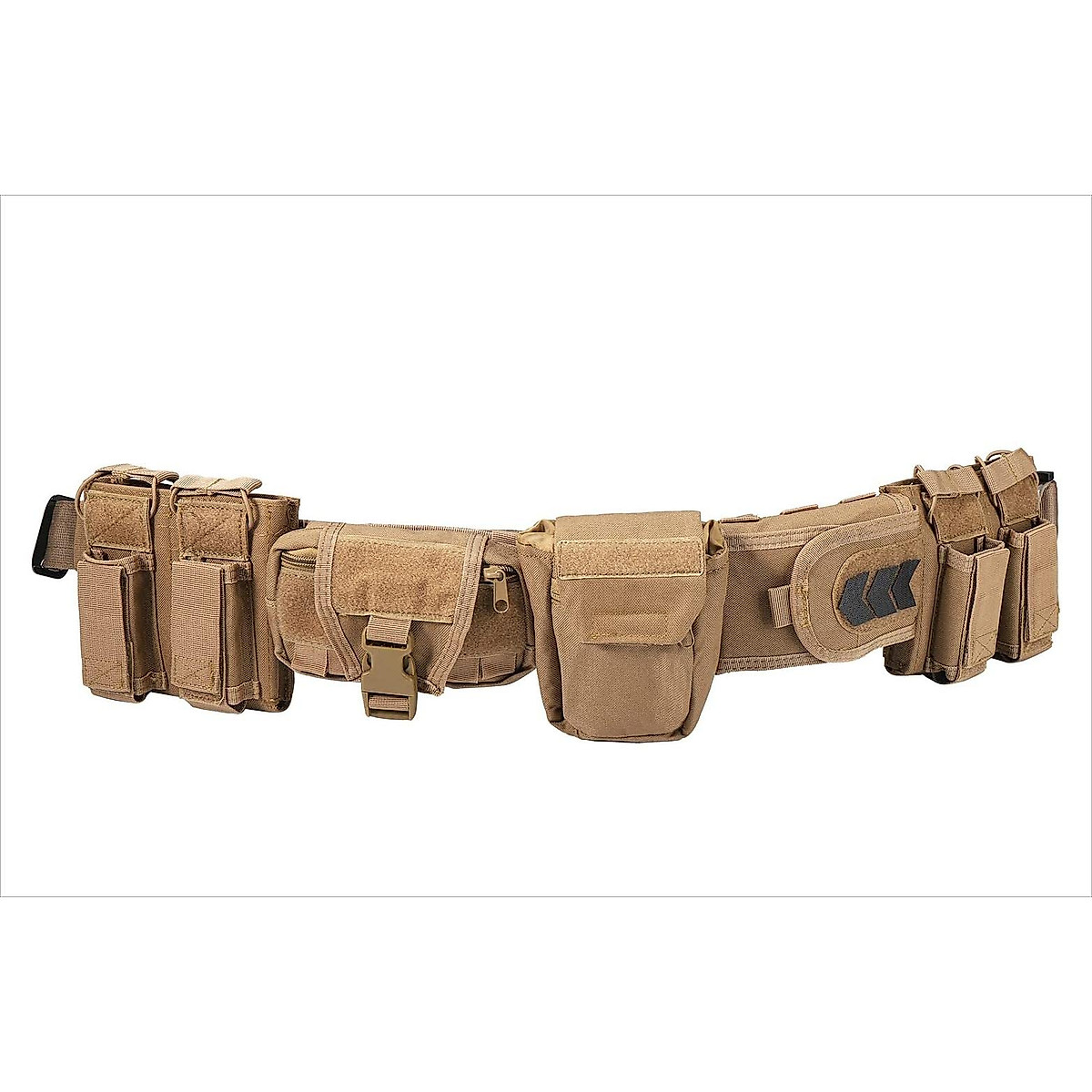 BOMTURN Battle Belt Tactical Belt with Accessories: Duty Belts Law Enforcement Combat Airsoft Police Belt with Pouches 7pcs