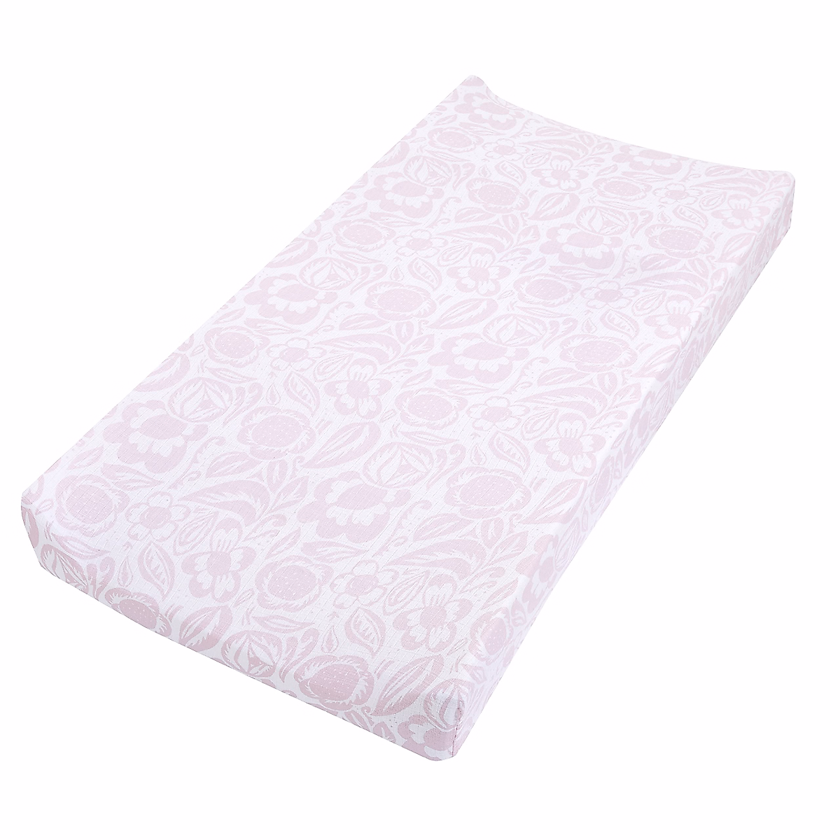 aden + anais Essentials Changing Pad Cover, 100% Cotton Muslin, Super Soft & Breathable, Tailored Snug Fit, Single, Damsel - Savoy