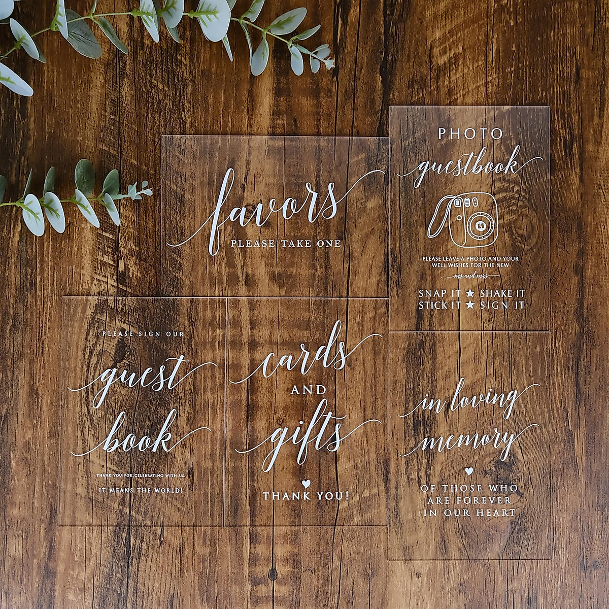 Cards and Gifts Sign for Wedding- 5x 7 Inch Clear Acrylic Wedding Sign with Acrylic Stand, Cursive Font Cards & Gifts Sign for Reception, Wedding & Party Event