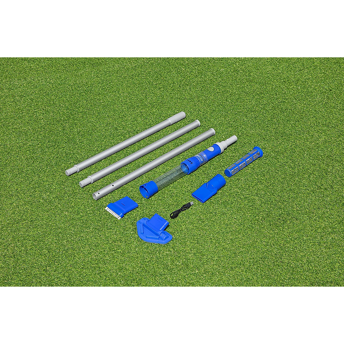 Bestway Flowclear AquaSurge Rechargeable Pool Vacuum Cleaner, Gray