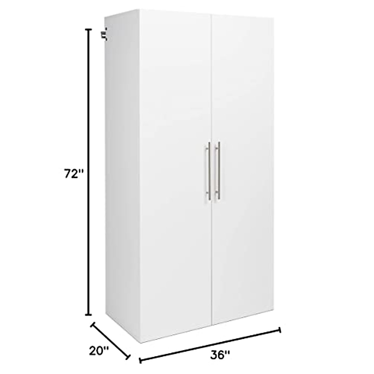 Prepac HangUps Wardrobe Storage Cabinet, 20"D x 36"W x 72"H, White