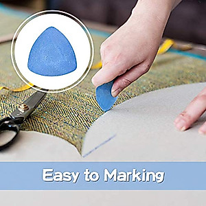 Tailors Chalk Triangle Tailor's Fabric Marker Chalk - Triangle Chalks for Tailoring, Sewing, Quilting, Crafting, Notions, Fabric Marking - Sewing Notions & Accessories (30 Pieces. Assorted Colors)