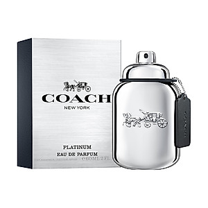 Coach Platinum Eau de Parfum - Long Lasting Fragrance with notes of Pineapple, Clary Sage & Vanilla Leather - Woody & Spicy - 2.0 fl. oz.