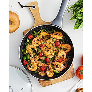 Induction Cookware Pots and Pans Set 10 Piece, BEZIA Dishwasher Safe Nonstick Cooking Pans, Stay-Cool Bakelite Handle, Scratch Resistant Kitchen Sets with Frying Pans, Saucepans & Stockpot