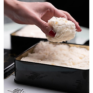 Mughe Gourmet Turkish Cotton Candy Pismaniye Sweet (12 Fluffs) - Divine Halva Candy Gift Box - Exquisite Confectionery Pishmaniye - Authentic Floss Halvah - Perfect Gifts for Him & Her