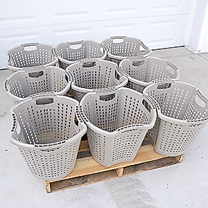 Homeplace - Heavy Duty Deluxe Garden Basket, Laundry Basket, 1 Bushel Basket, Made In USA (Tan)
