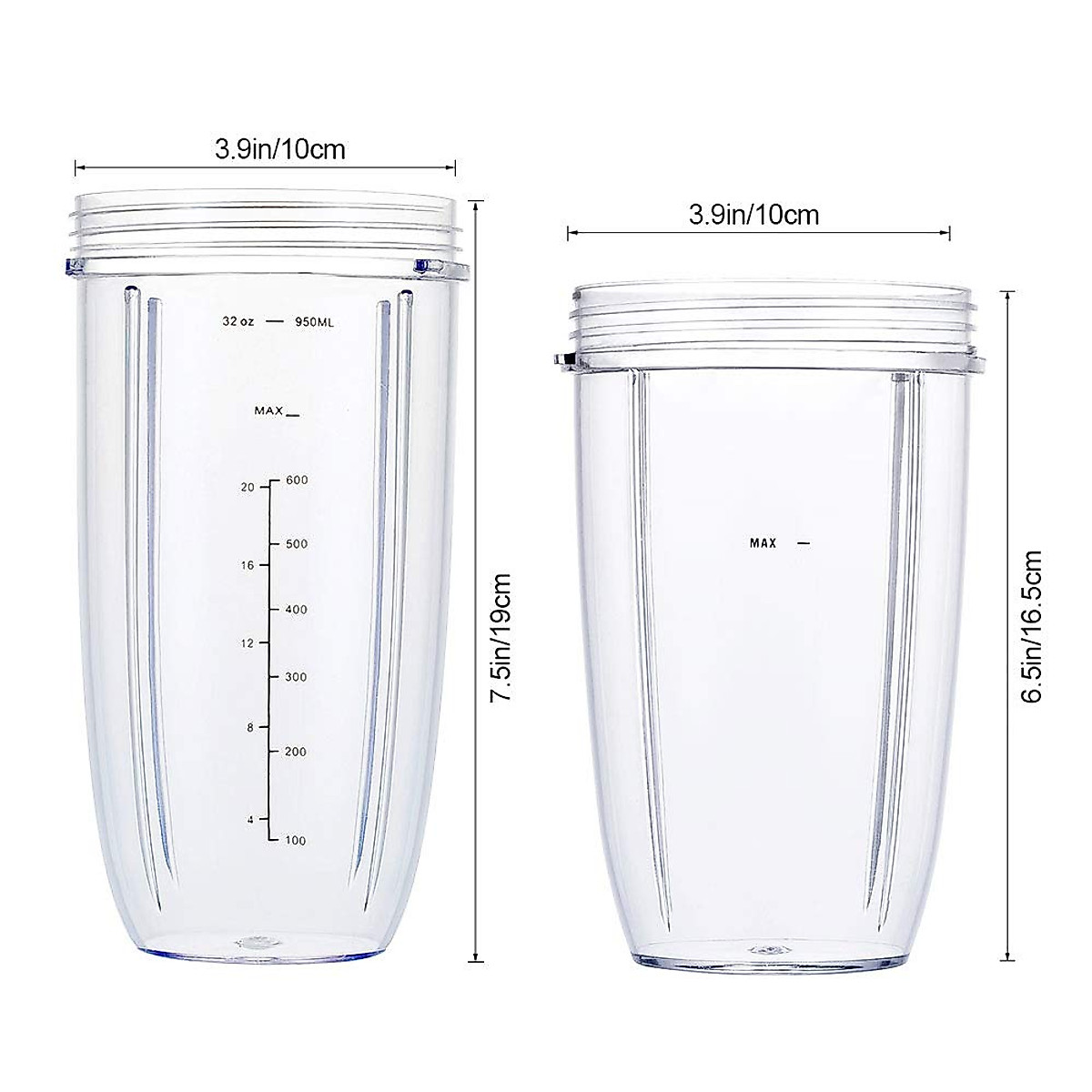 Blender Replacement Parts for Nutribullet, 32oz & 24oz Cups with Replacement Extractor Blade, Compatible with Nutri Bullet 600W/900W Blenders (3 PCS)