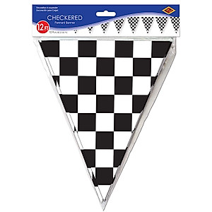 Checkered Pennant Banner Party Accessory (1 count) (1/Pkg)
