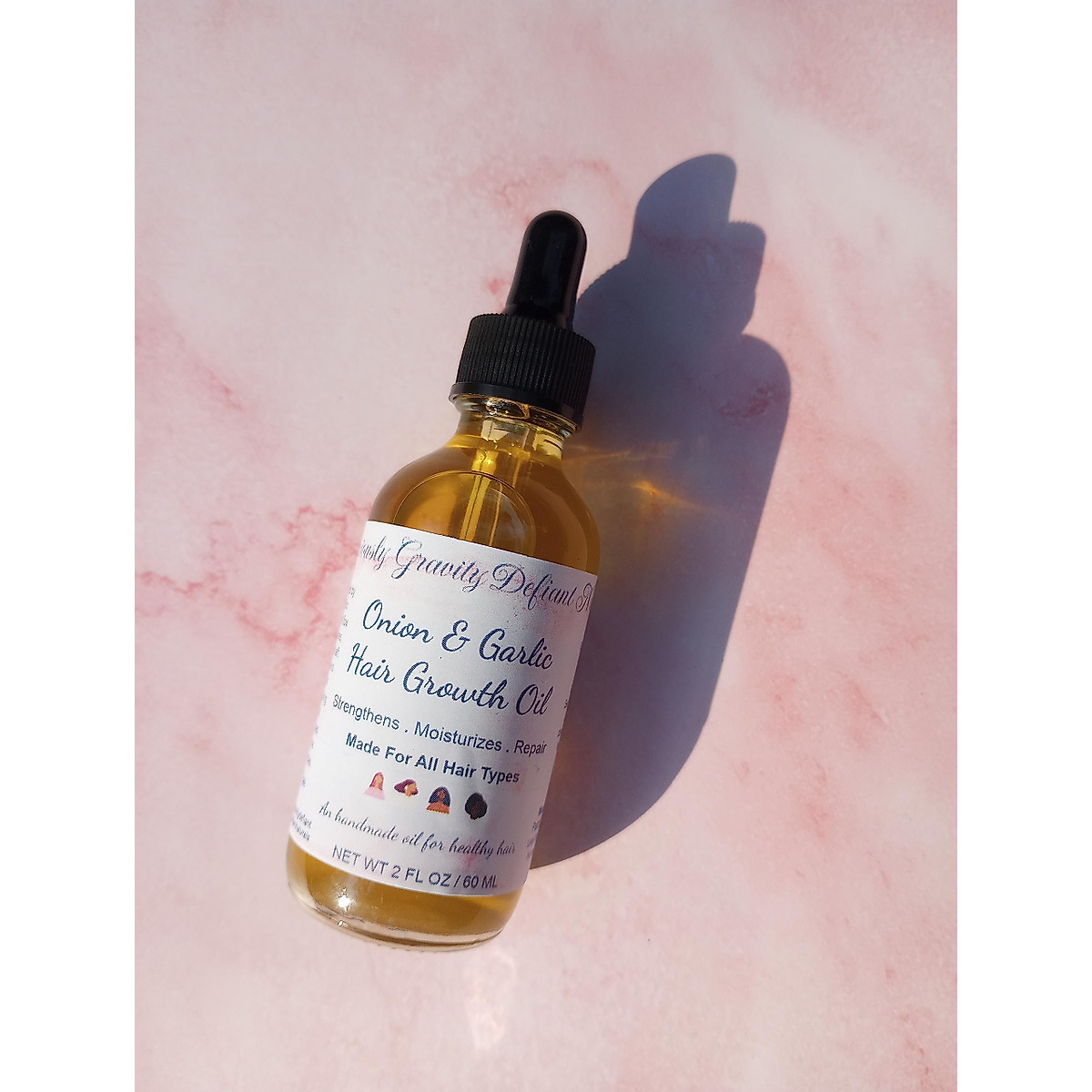 All-Natural Red Onion & Garlic Ayurvedic Hair Growth Oil Reduce Hair Shedding, Great Hair & Scalp Moisturizer, Herbal Hair Growth Oil For Frizzy, Dry, Curly, Damaged Hair- Safe for Dreadlocs, Color Treated Hair, Mens, Womens & Children's Hair