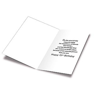 Happy 75th Birthday Greeting Card | Made in America | Eco-Friendly | Thick Card Stock with Premium Envelope 5in x 7.75in | Packaged in Protective Mailer | Prime Greetings