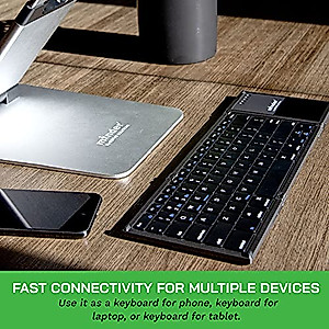 obVus Solutions - Work Well Office Set, Adjustable Laptop Stand with Keyboard, Portable Laptop Stand with Phone Holder and Keyboard with Touchpad, Ergonomic Laptop Accessories