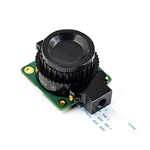 waveshare Accessory Compatible with Raspberry Pi HQ Camera 12.3MP IMX477 Sensor High Sensitivity Supports C- and CS-Mount Lenses Comes with a RPi Zero V1.3 Camera Cable 15cm