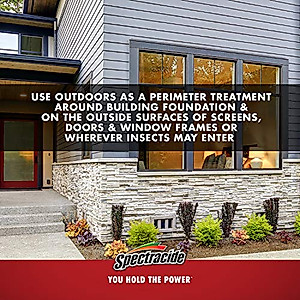 Spectracide Bug Stop Home Barrier Spray, Kills Ants, Roaches and Spiders On Contact, Indoor and Outdoor Insect Control, 1.33 Gallon