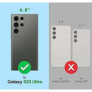 Silverback for Samsung Galaxy S23 Ultra Case, Moving Liquid Holographic Sparkle Glitter Case with Kickstand, Girls Women Bling Diamond Ring Slim Protective Case for Galaxy S23 Ultra 5G, Purple