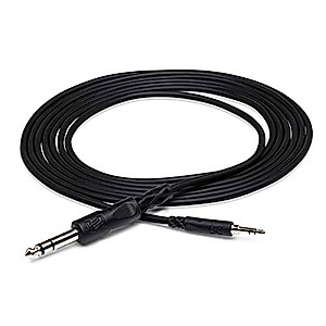 Hosa CMS-105 3.5 mm TRS to 1/4" TRS Stereo Interconnect Cable, 5 Feet