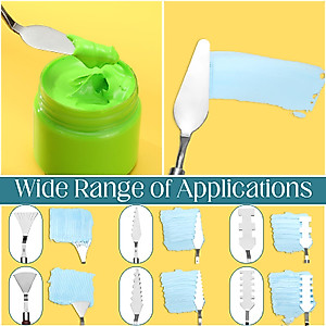 Lasnten 27 Pcs Palette Knife Set Stainless Steel Wood Handle Acrylic Paint Spatula Tools for Canvas Oil Color Mixing and Texturing