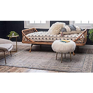 Unique Loom Salzburg Collection Classic Traditional Design Oriental Inspired Area Rug, 10 ft x 13 ft, Gray/Beige