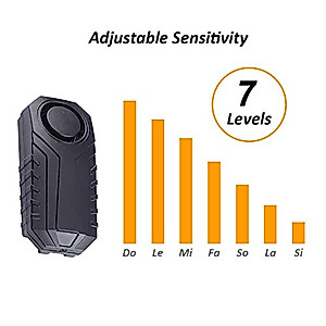 Mengshen Updated Anti Theft Bicycle Alarm, 113dB Waterproof Wireless Alarm with Remote Control for Bike, E-Bike, Motorcycle, Scooter, Trailer