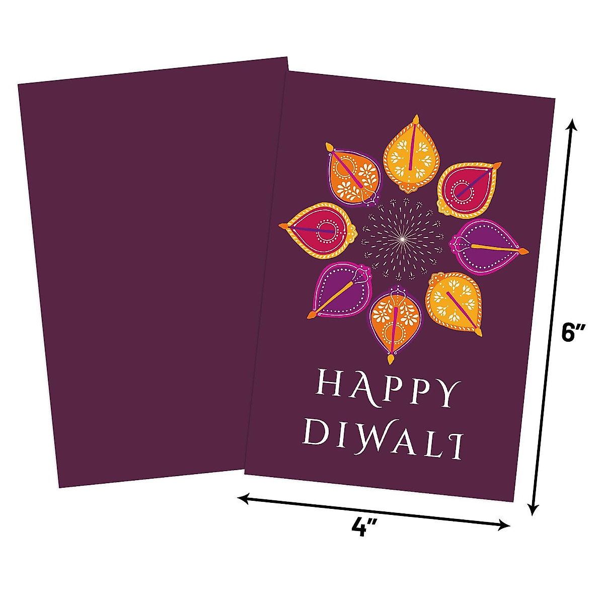 ceiba tree Happy Diwali Cards Assortment Diwali Greeting Cards Bulk with Envelopes