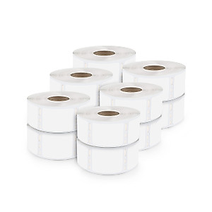 enKo Compatible 30347 Dymo Book Spine Labels (1" x 1-1/2") 12 Rolls, 9000 Library Book Barcode Labels - Use with Dymo Labelwriter 450, 4XL, 450 Turbo Printer, Rollo Printer