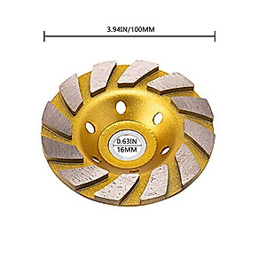 Erduoduo 2 Pack 4 Inch Diamond Cup Grinding Wheel 12 Segs Heavy Duty Angle Grinder Wheels for Angle Grinder